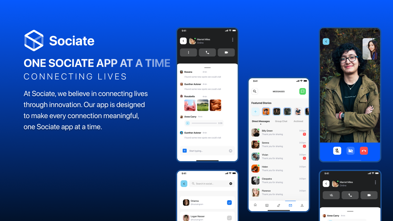 Sociate - Social Media Networking | React Native Expo App |CLI 0.73.4 by vzenlabs
